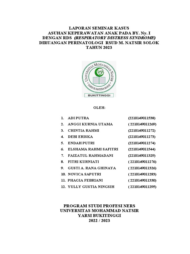 Revisi Seminar Anak RDS Final | PDF