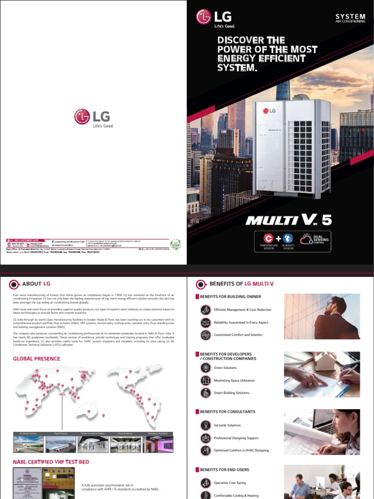 LG Multi V 5 VRF System Overview | PDF | Power Inverter | Air Conditioning