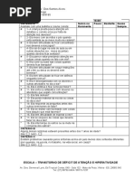 Teste Tdah | PDF | Transtorno de déficit de atenção e hiperatividade ...