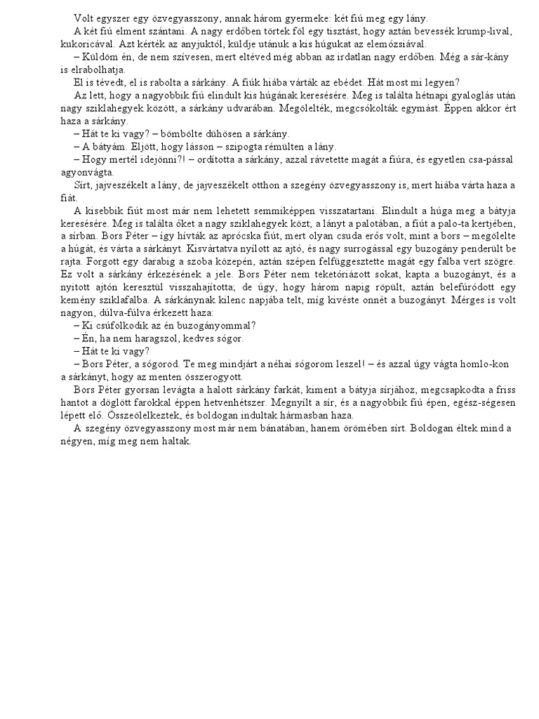 Volt Egyszer Egy Özvegyasszony | PDF