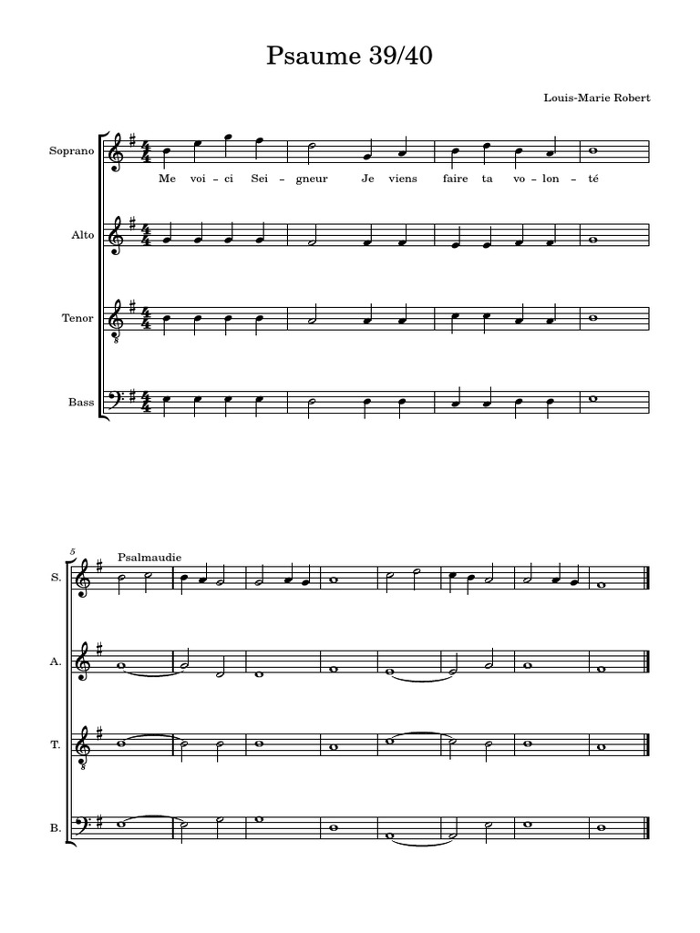 Psaume 40 | PDF