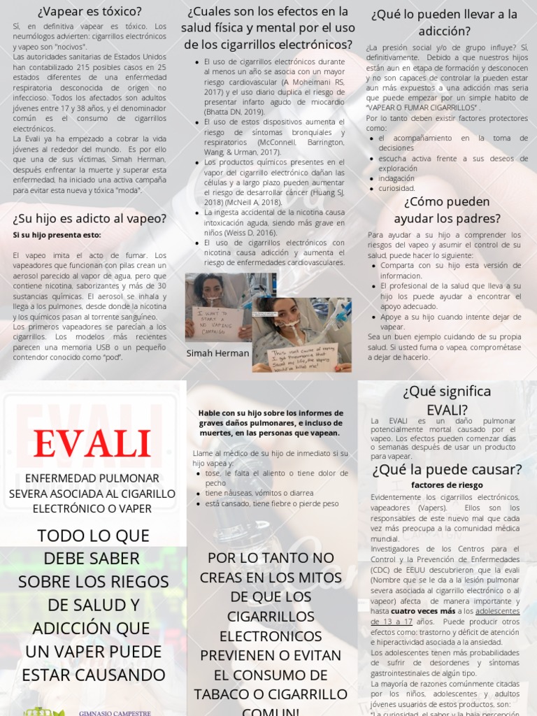 Evali Enfermedad Pulmonar Severa Asociada A Cigarillo Electrónico o ...