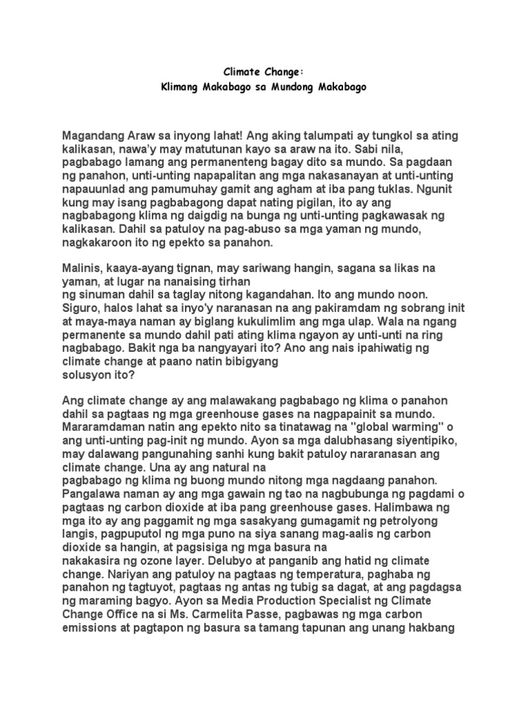 Climate Change | PDF