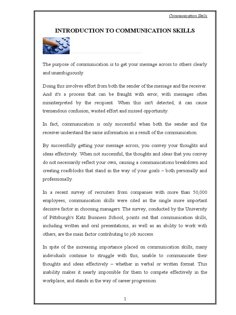 Communication Skills | PDF | Communication | Understanding