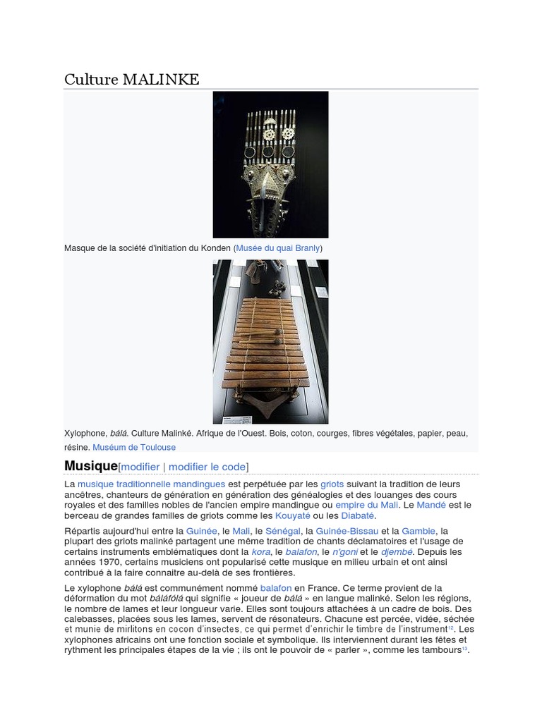 Culture MALINKE | PDF | Afrique | Sénégal