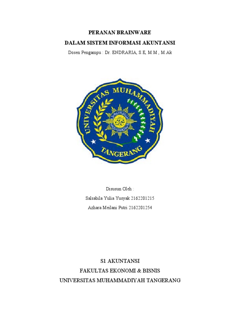 Peranan Brainware Dalam Sistem Informasi Akuntansi. | PDF