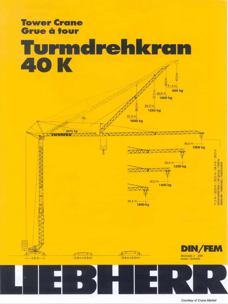 Liebherr Tower Cranes Spec 40k Terraecobuild | PDF