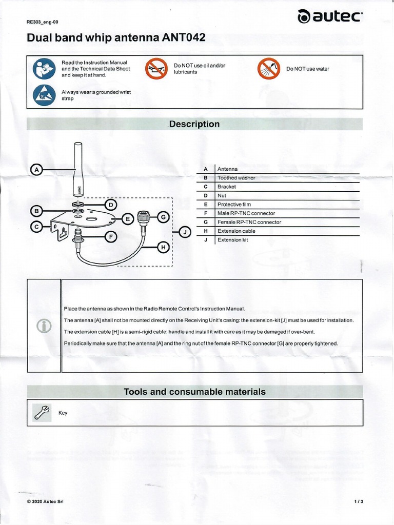Autec J4a Kajc0745l0 Antena | PDF