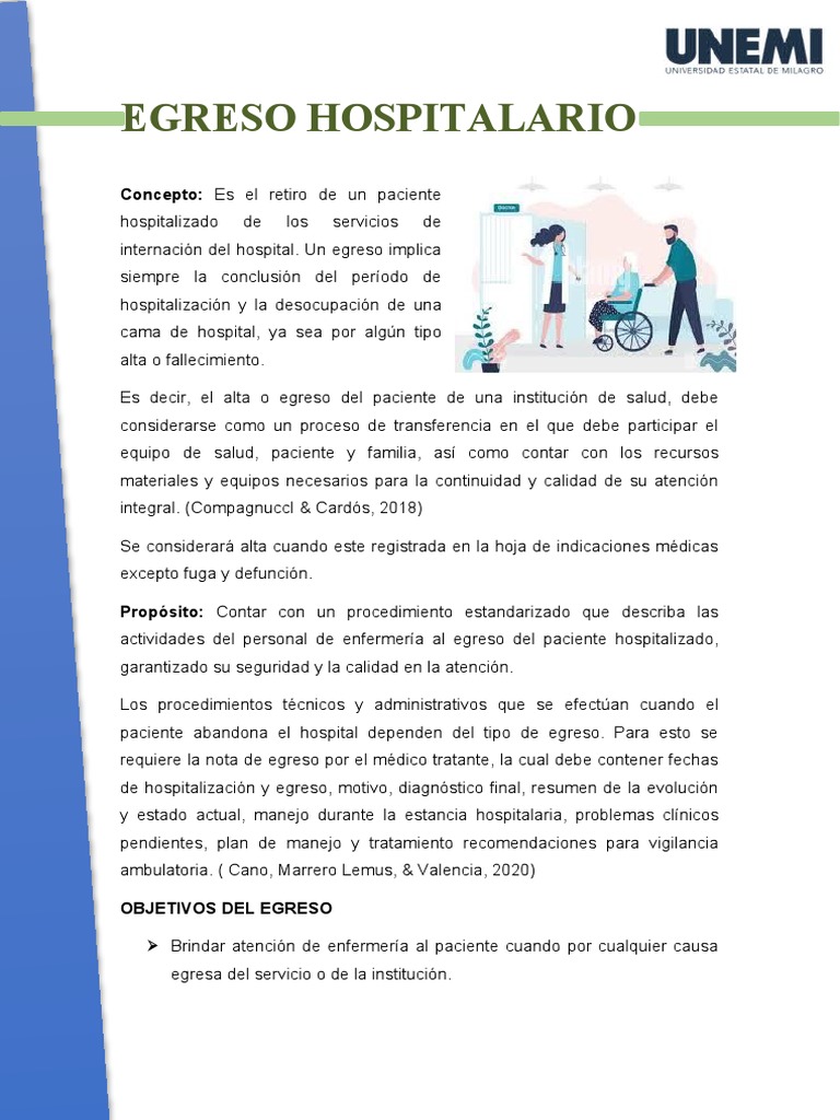 Egreso Hospitalario | PDF | Hospital | Enfermería