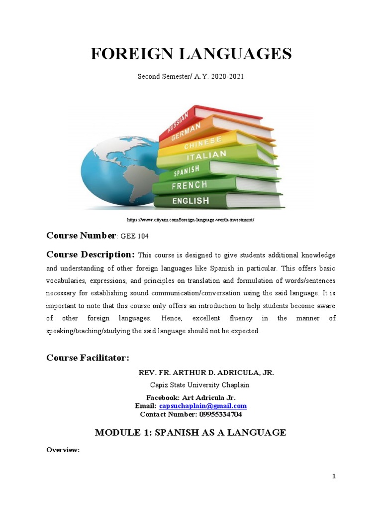 Spanish Language Course Overview | PDF | Grammatical Gender | Linguistics