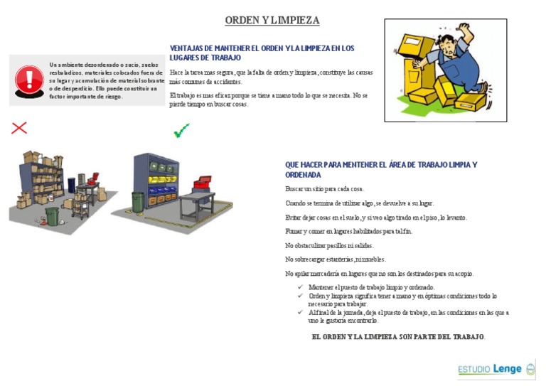 TRIPTICO Orden y Limpieza | PDF