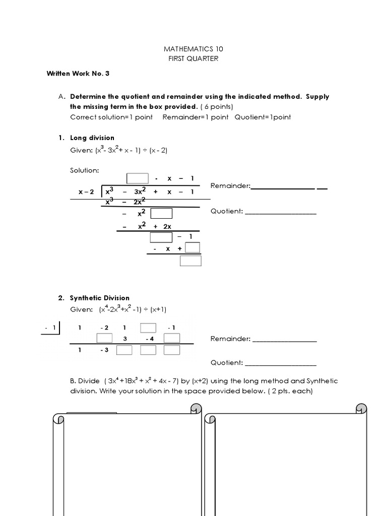 Jonas Leala - Grade10 - Q1 - WW3 - Math | PDF | Arithmetic | Number Theory