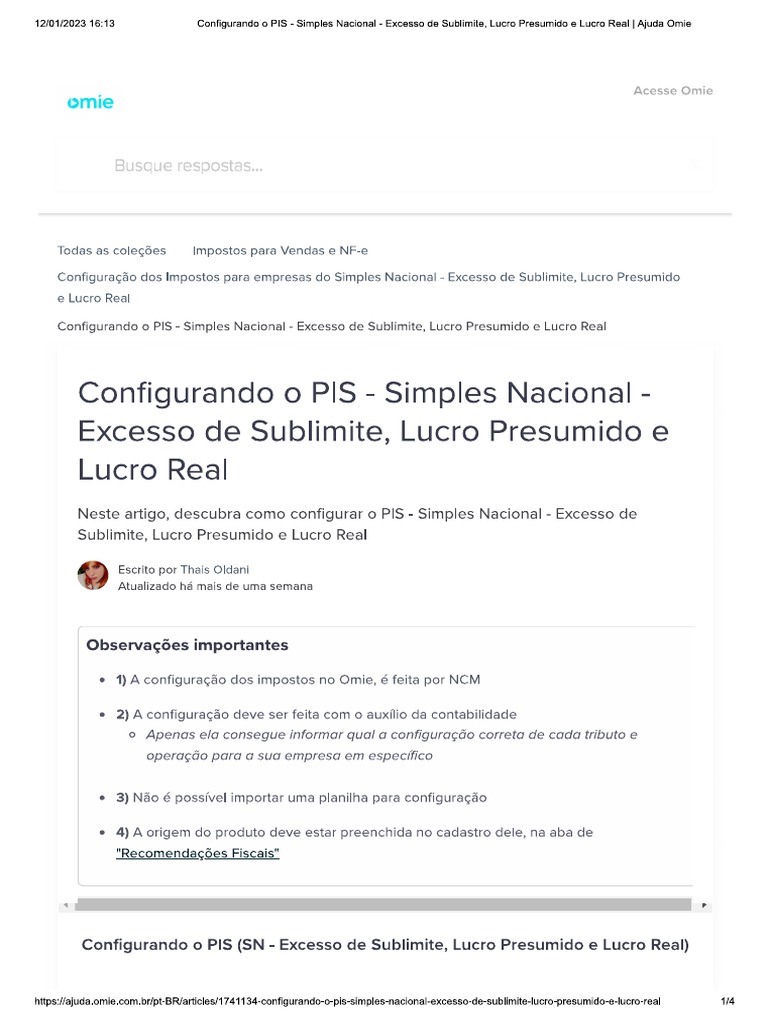 Configurando o PIS | PDF