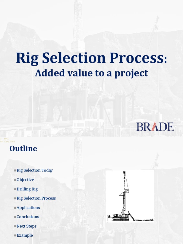 Rig Selection Process Guide | PDF | Drilling Rig | Spreadsheet