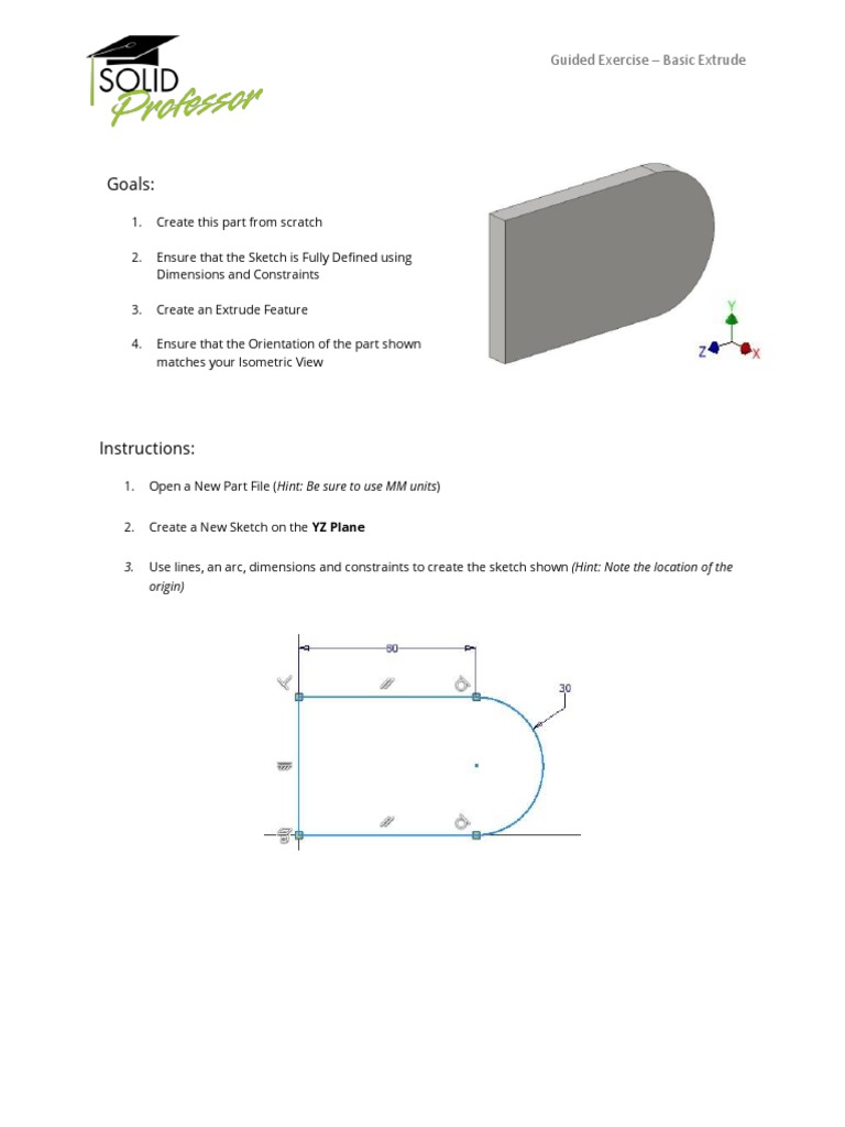 Basic Extrude Guided Exercise | PDF