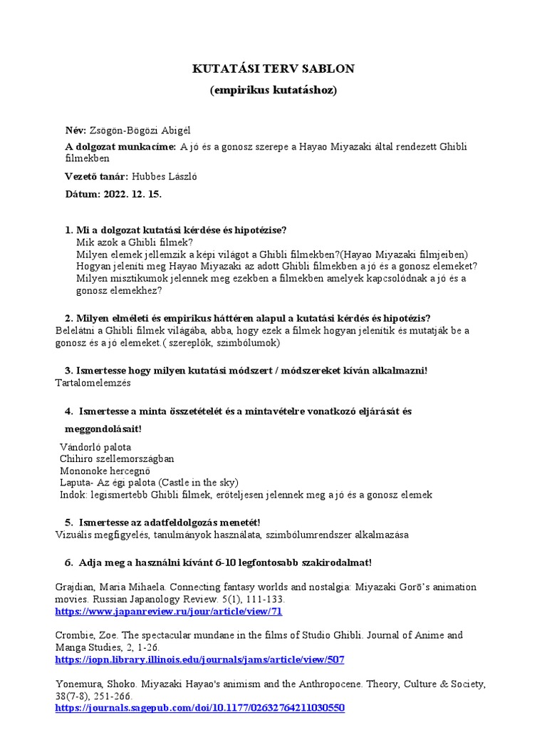 Kutatasi Terv | PDF