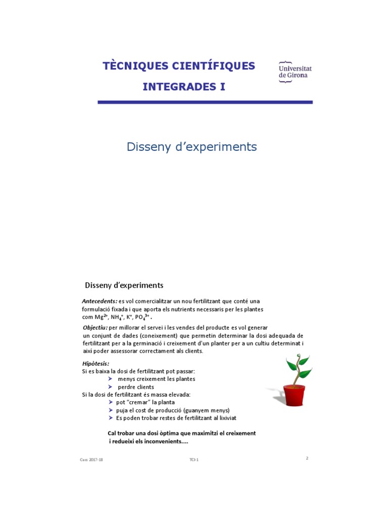 13-Disseny Experiments | PDF