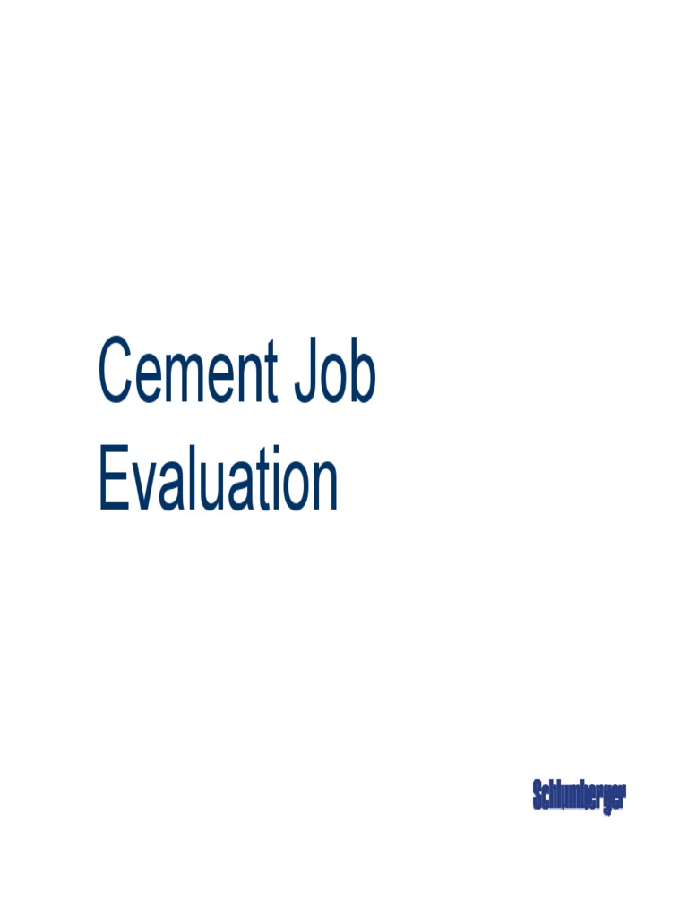 6.2b Cement Job Evaluation | PDF | Casing (Borehole) | Ultrasound