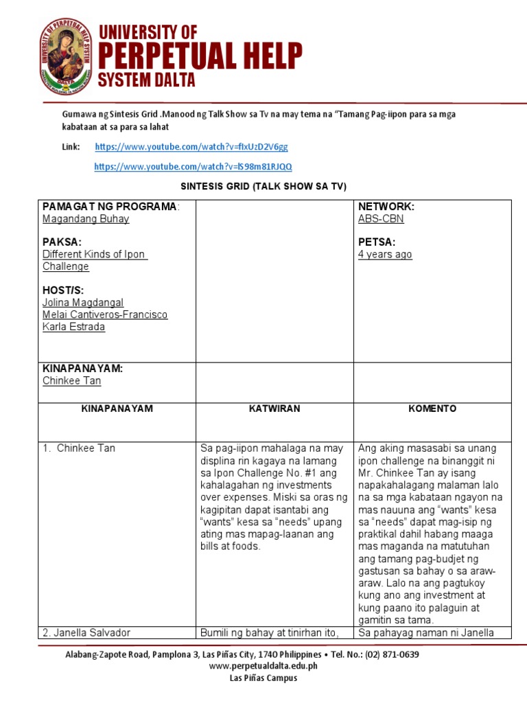 Sintesis Grid Akademik 1 | PDF