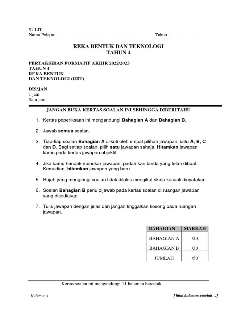 Pfa RBT THN 4 2022 | PDF