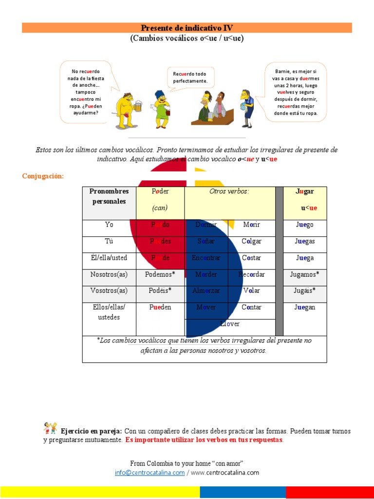 Cambios Vocálicos en Español | PDF | Verbo