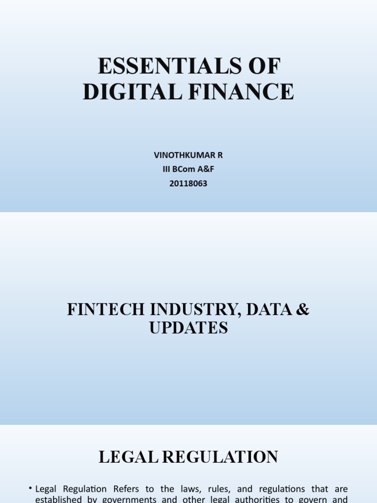 Digital Finance Essentials: Blockchain & Regulation | PDF ...