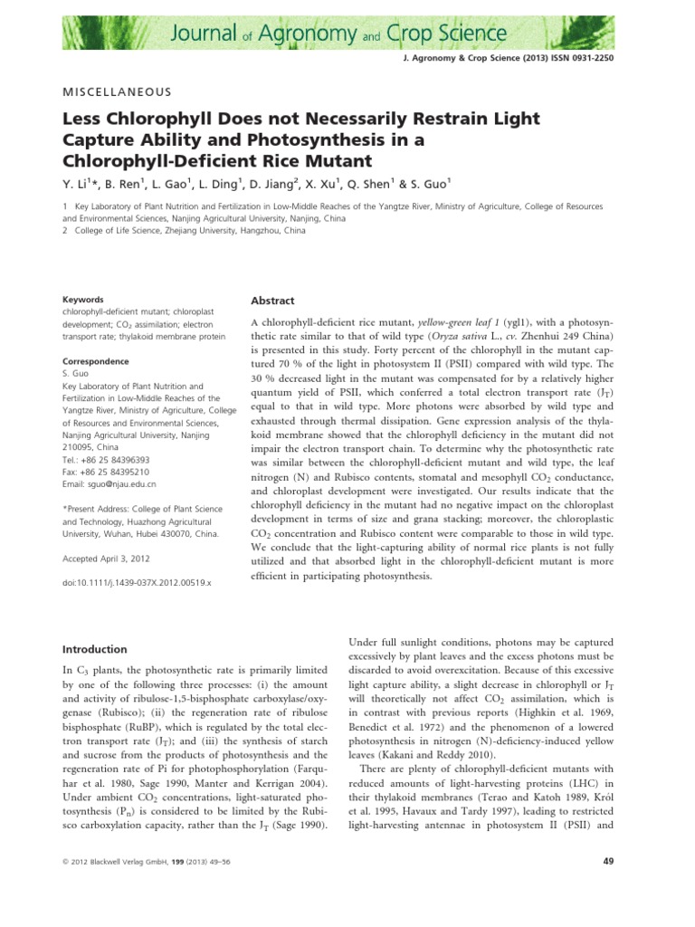 Li Et Al-2013-Journal of Agronomy and Crop Science | PDF ...