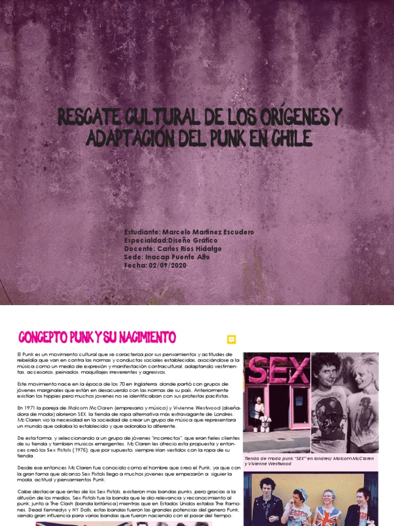 Presentacion Movimiento Punk | PDF | Punk rock | Chile