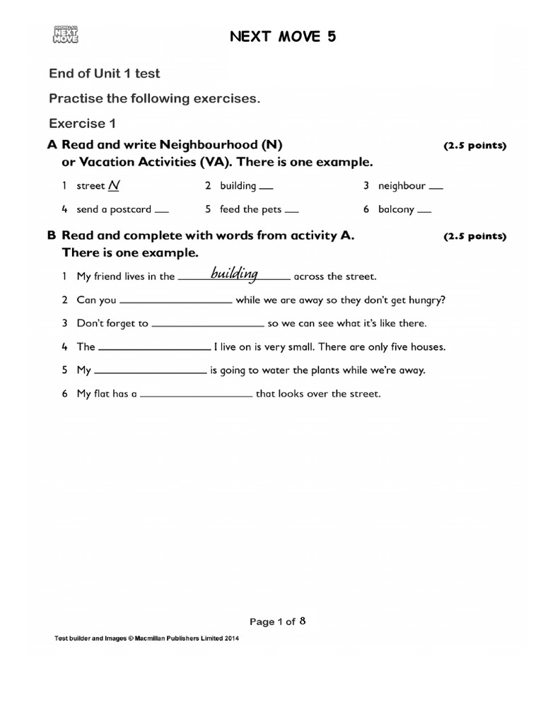 NM 5 - Test UI 2B Unit 1-3 | PDF