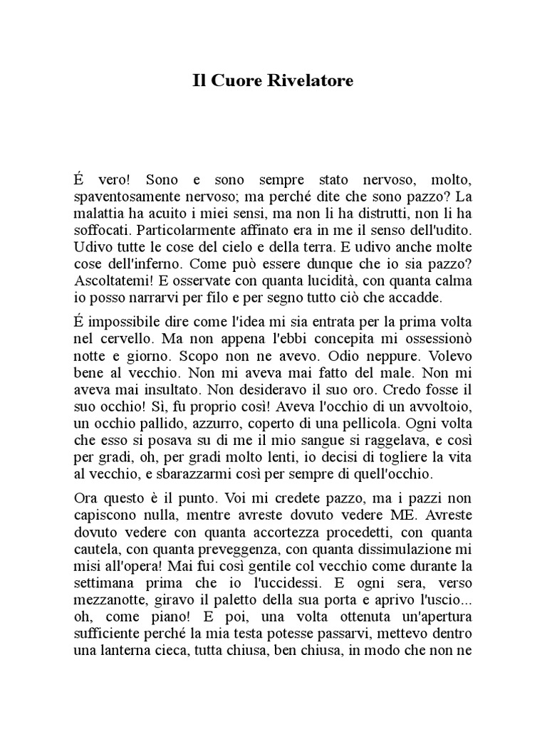 Il Cuore Rivelatore | PDF