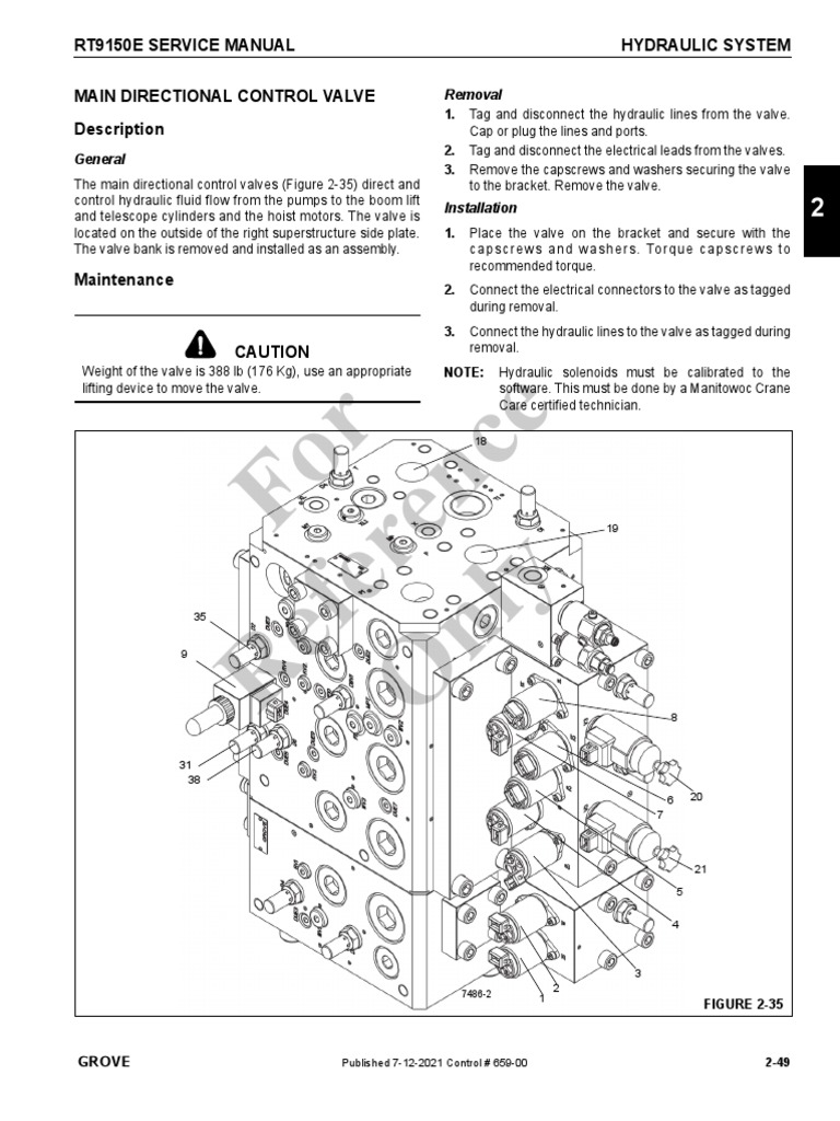 Crane Main Directional Control Valve | PDF | Valve | Crane (Machine)