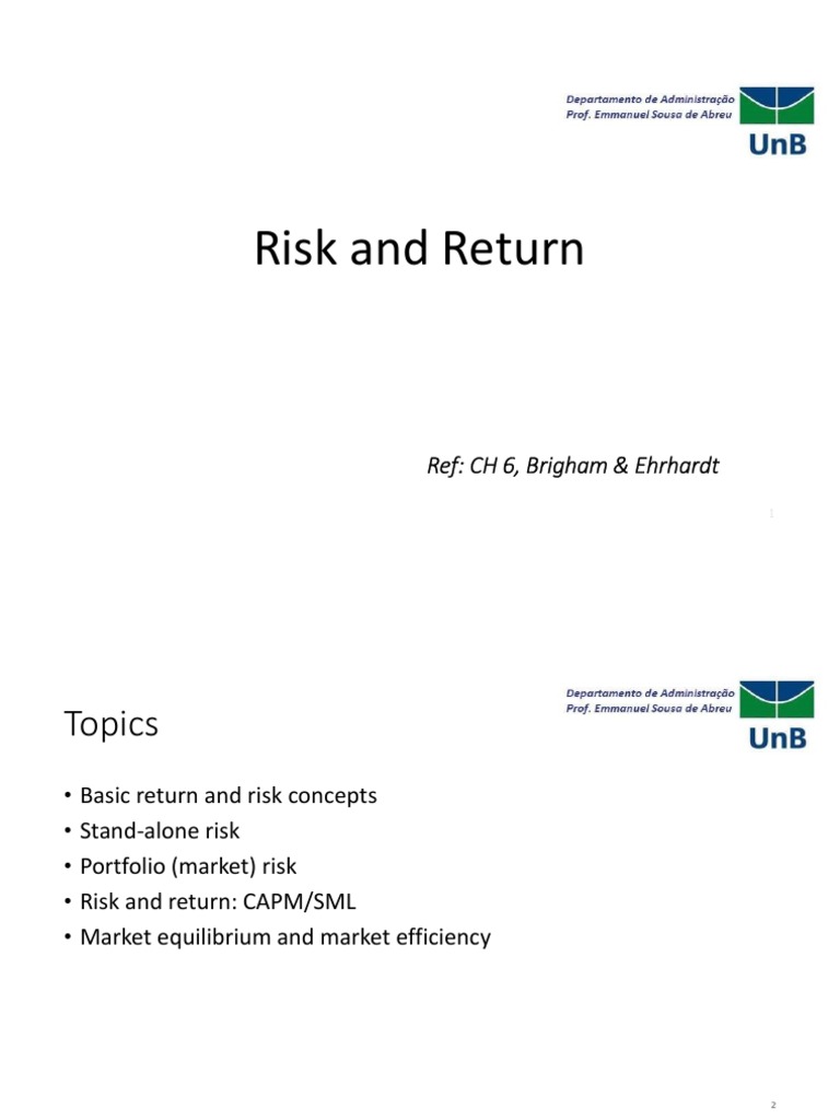 Capm - Risk and Return | PDF | Efficient Market Hypothesis | Capital ...