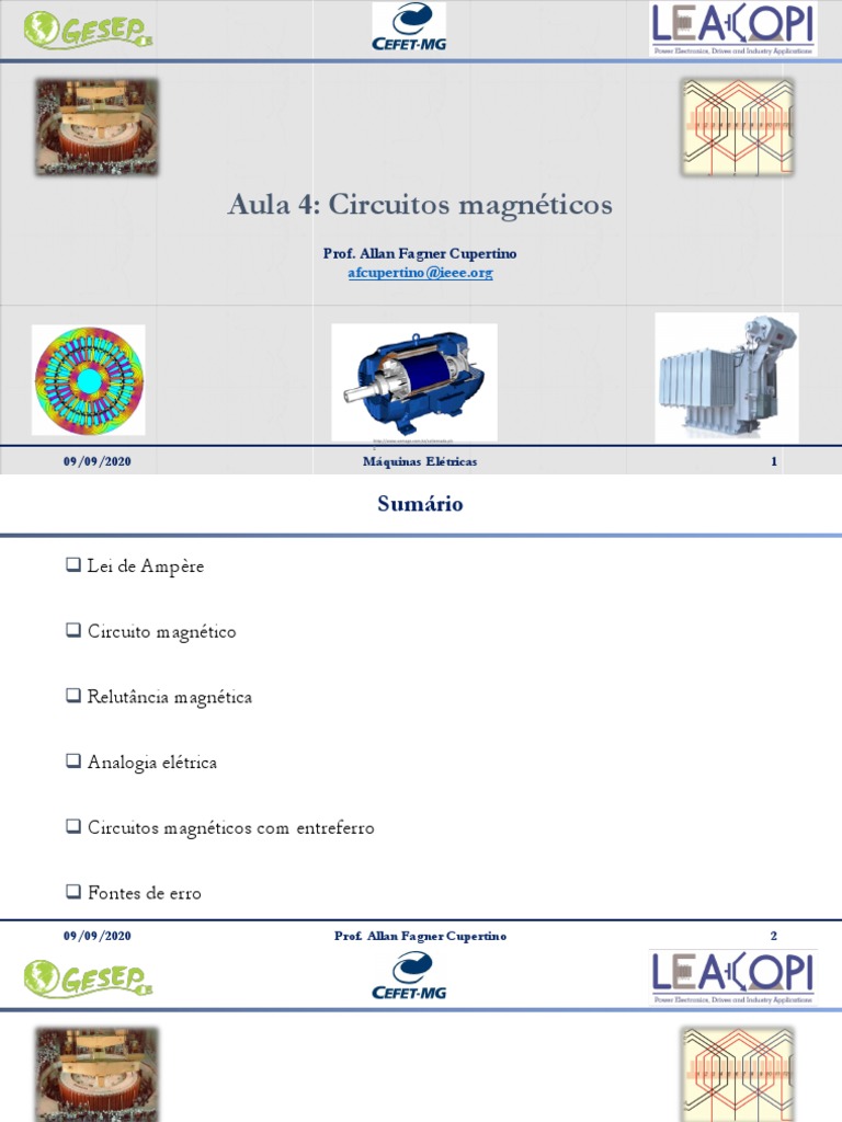 Aula 4 Circuitos Magnéticos | PDF | Magnetismo | Campo magnético