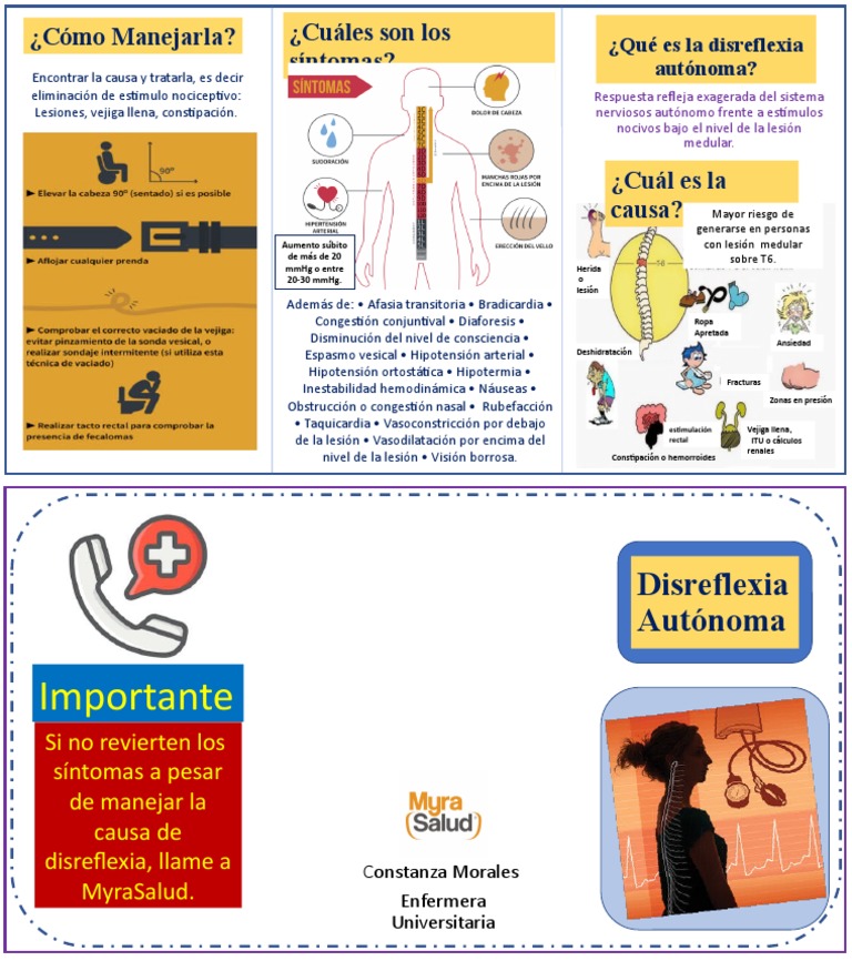 TRIPTICO Disreflexia Autónoma | PDF | Enfermedades y trastornos humanos ...