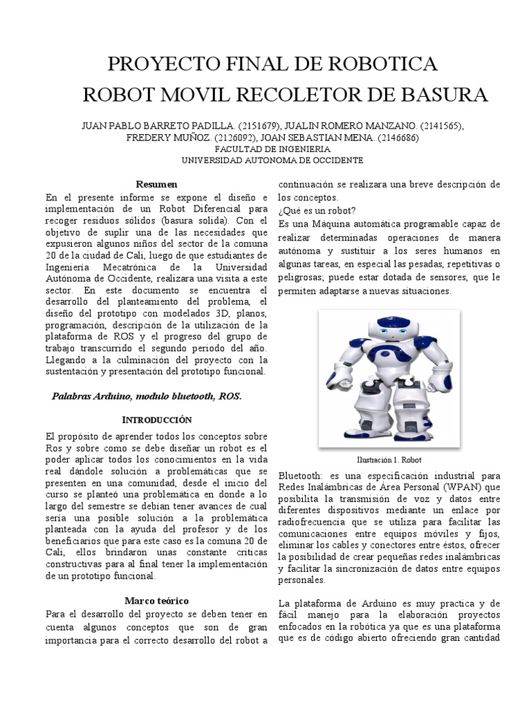 Informe Final | PDF | Robot | Robótica