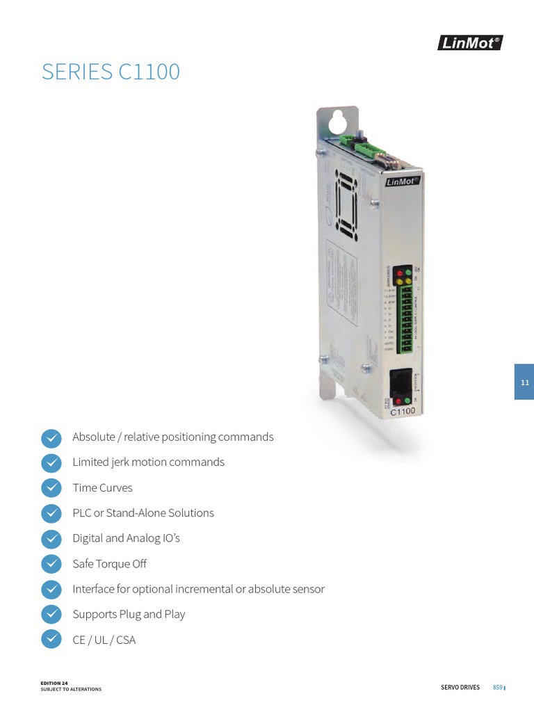 0185-1016-E 1V0 DS Drives C1100 | PDF | Servomechanism | Electric Motor