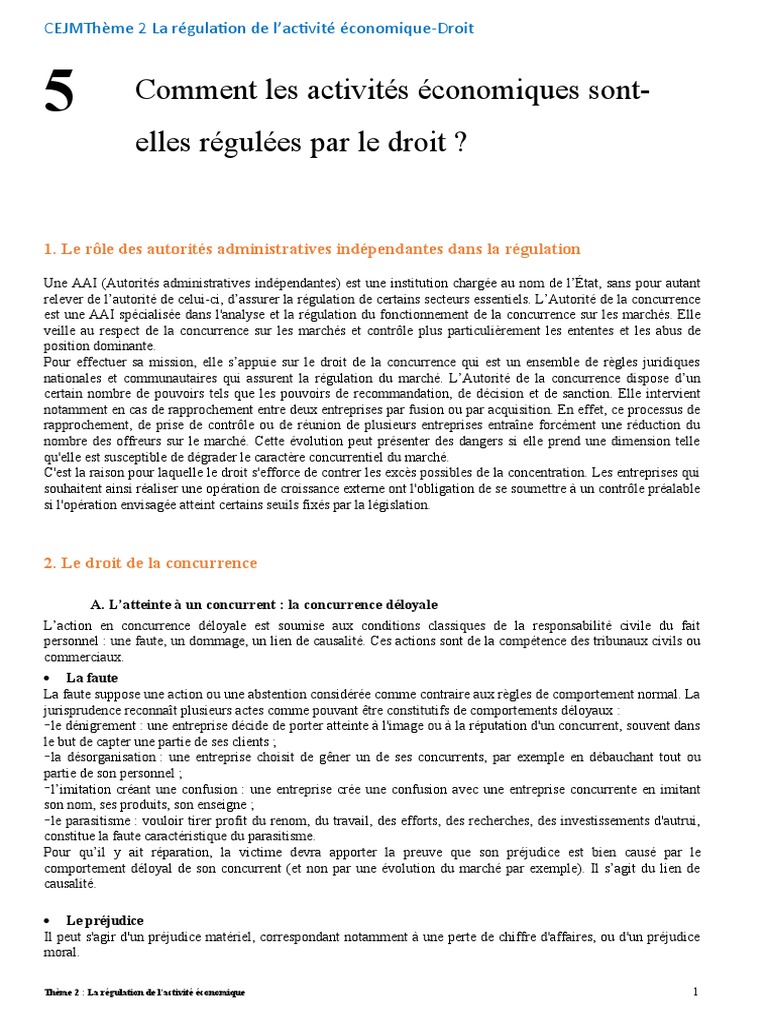 Régulation économique et droit de la concurrence | PDF | Brevet ...