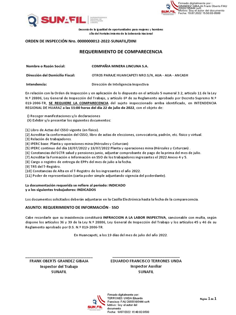 SUNAFIL | PDF | Gobierno | Justicia