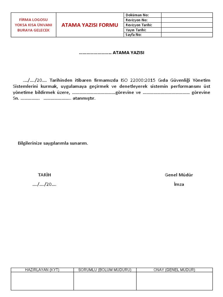 Atama Yazisi Formu | PDF