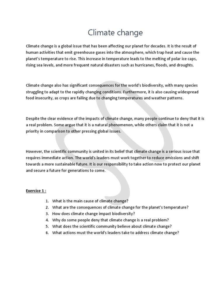 Climate Change A2 P | PDF | Climate Change | Climate