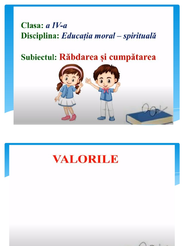 Rabdarea Si Cumpatarea cl.4 | PDF