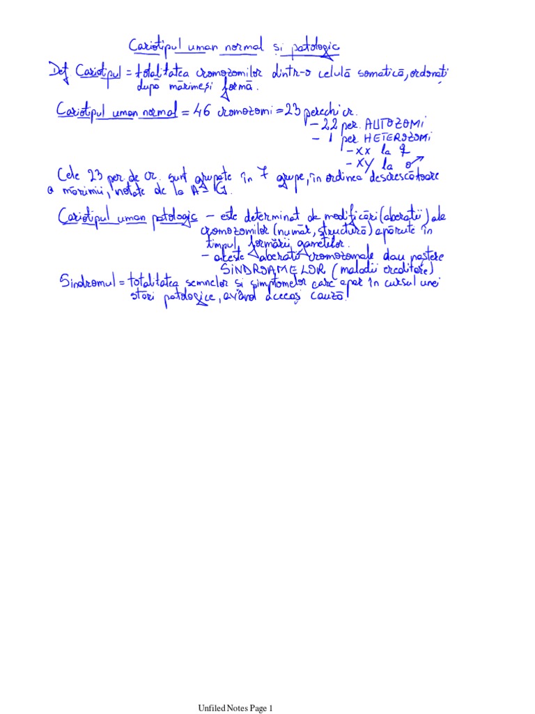 Cariotipul Uman Normal Și Patologic | PDF