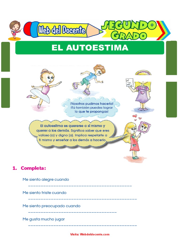 El Autoestima para Segundo Grado de Primaria | PDF