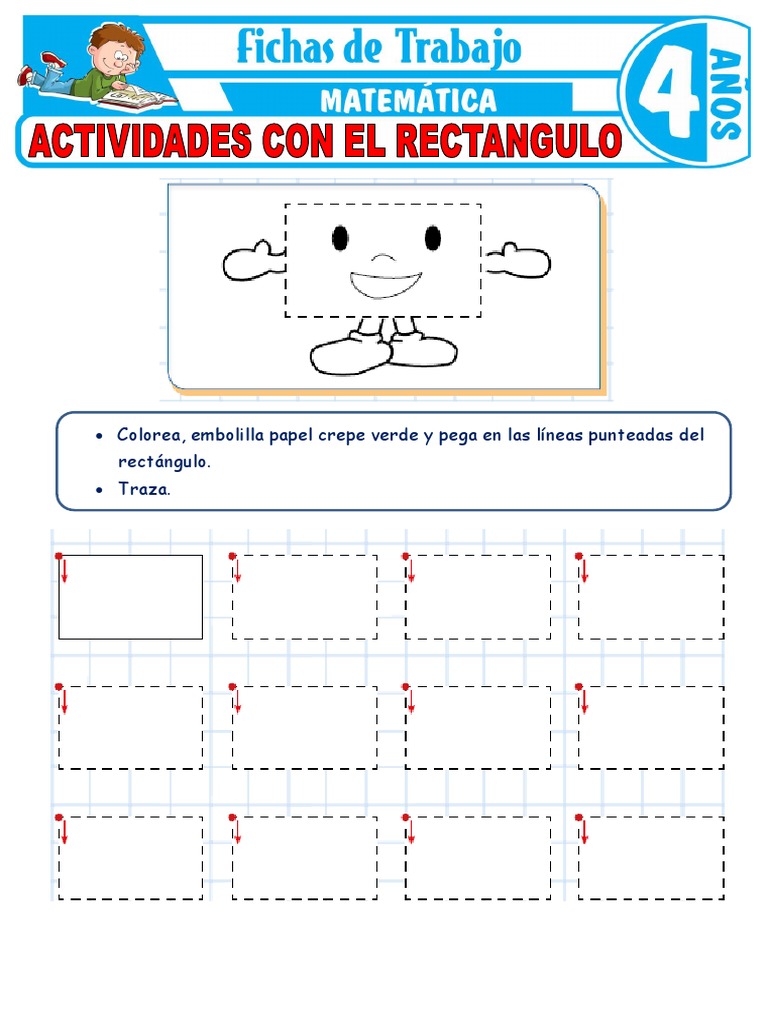 Actividades del Rectángulo para Preescolar | PDF