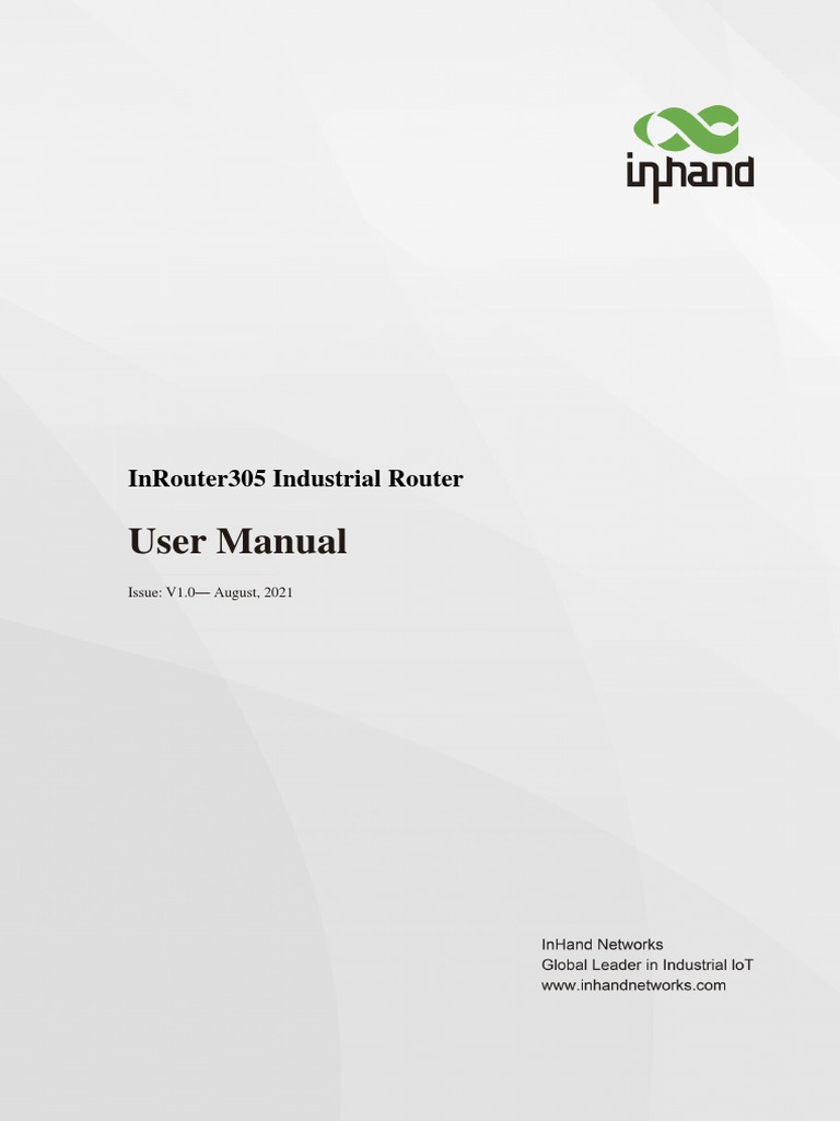 InRouter305 User Manual V1.0 | PDF | Ip Address | Hypertext Transfer ...