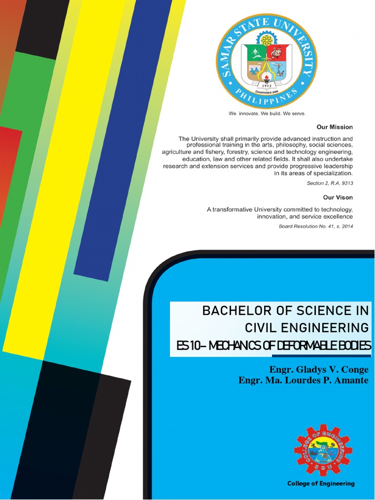 CIVIL ENGINEERING MODULE ON MECHANICS OF DEFORMABLE BODIES | PDF ...