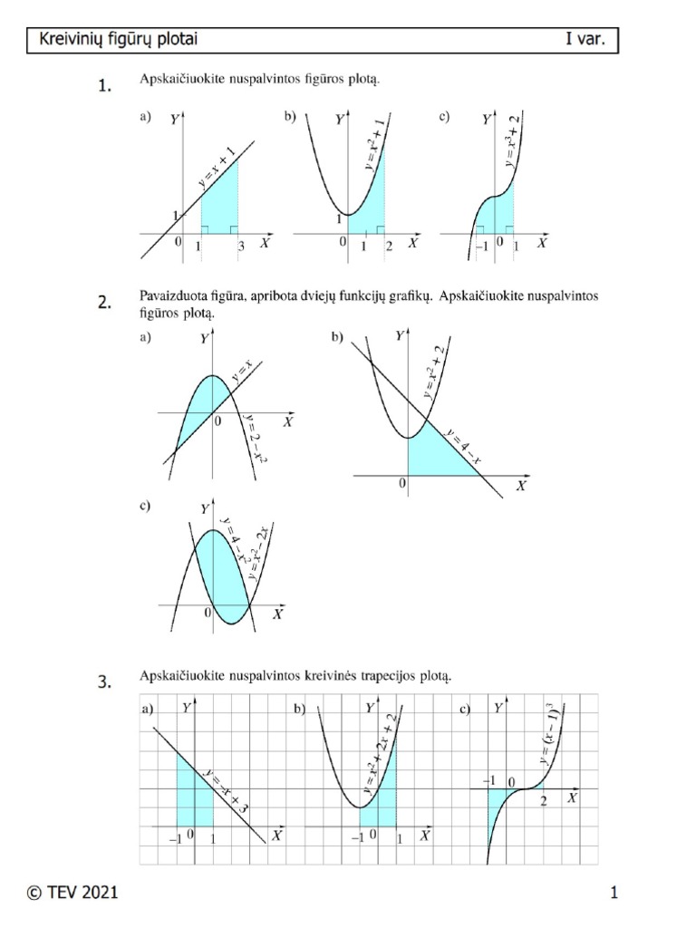 Kreivinių Figųrų Plotai | PDF