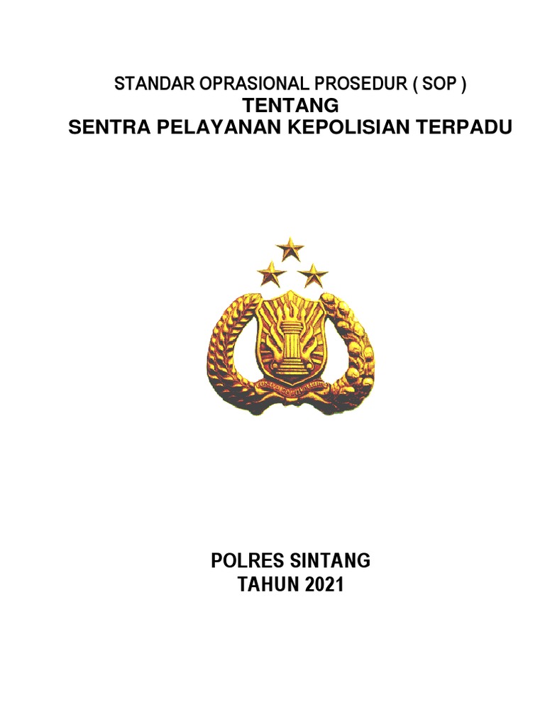 Sop SPKT Polres Sintang | PDF