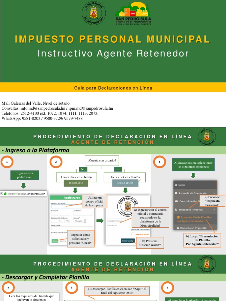 Instructivo Del Agente Retenedor IMPUESTO PERSONAL (Guía para Gestión ...