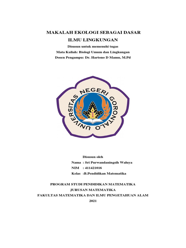 Makalah Ekologi Sebagai Dasar Ilmu Lingkungan | PDF